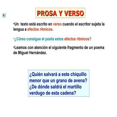 rima, verso y metrica.ppt género lírico lenguaje | PPT