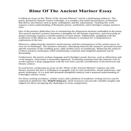 Rime Of The Ancient Mariner Essay.pdf