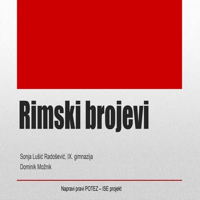 Rimski brojevi | PPTX