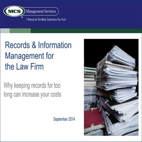 Records and Information Management for Law Firms | PDF