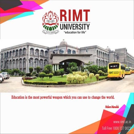 Introduction to RIMT University | PPTX