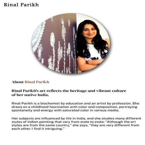 Rinal Parikh – Indian Folk Art Artist & Warli Painter | PDF