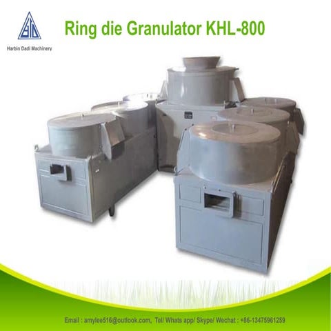 Ring die organic fertilizer granules making Granulation machine KHL-800 ...