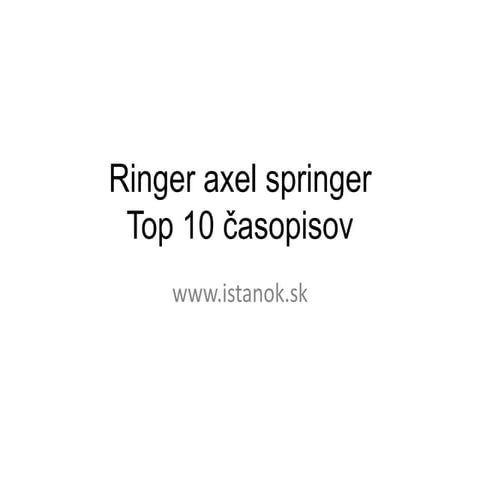 Ringier Axel Springer | PPTX