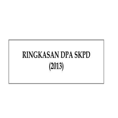 Ringkasan dpa skpd | PDF