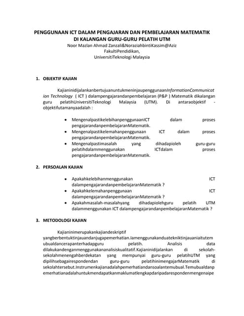 Kemahiran ict guru bahasa melayu | PDF