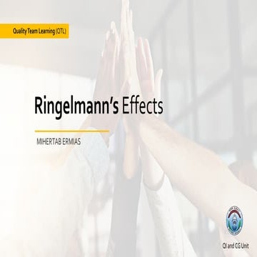 Ringlemann's effects and social loafing by Mihertab | PDF