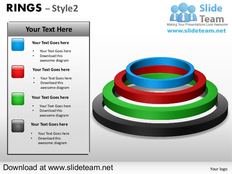Rings style 2 powerpoint diagrams and powerpoint templates