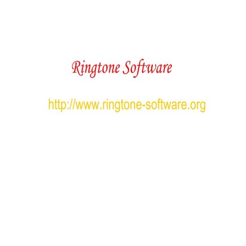 Ringtone software | PPT