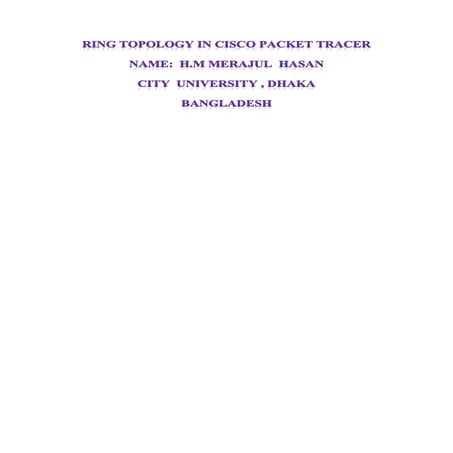 Star topology(h.m merajul hasan) | PDF