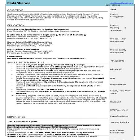 Rinki sharma resume (1) | DOC