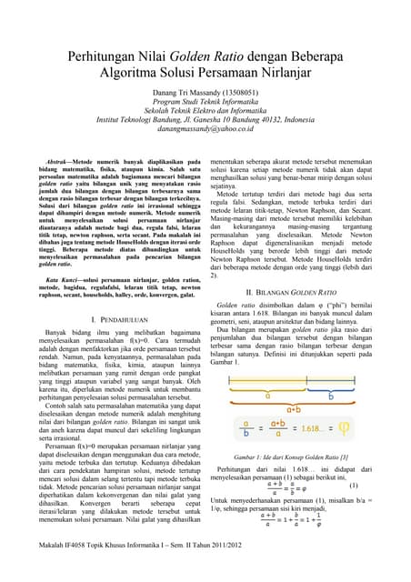Pengantar metode numerik | PDF