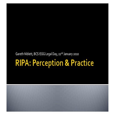 RIPA: Perception and Practice | PDF