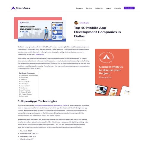 Top Mobile App Development Company in Dallas, USA | PDF