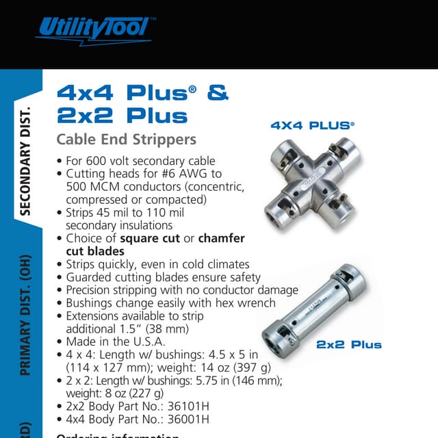 Ripley Utility Tool 2x2 PLUS - Cable End Stripper | PDF