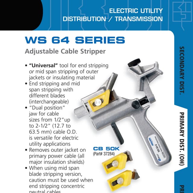 Ripley Utility Tool WS 64 Adjustable Cable Stripper | PDF