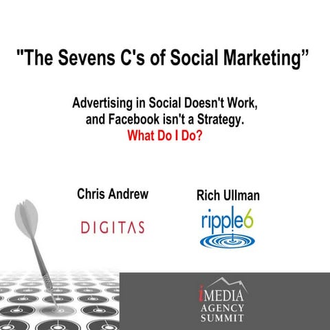7 C's of Social Marketing - iMedia Agency Summit Dec '09 | PPT