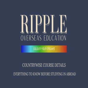 Ripple Overseas Education : Your Passport To Global Learning | PDF
