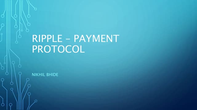 Ripple Payment Protocol Ppt