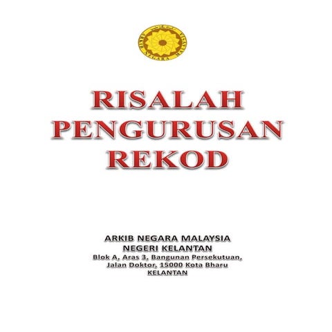 Risalah pengurusan rekod | PDF