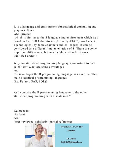 R Is A Language And Environment For Statistical Computing And Grdocx