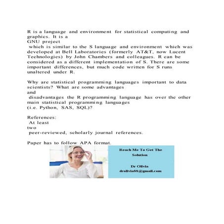 R is a language and environment for statistical computing and grap | PDF