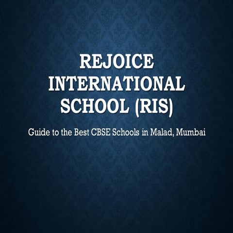 Rejoice International School (RIS) – Guide to the Best CBSE Schools in ...