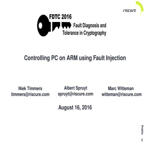 Controlling Pc On Arm Using Fault Injection Pdf Operating Systems
