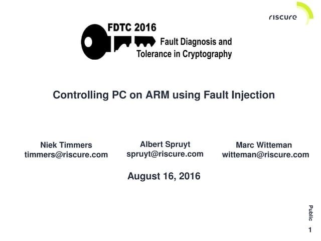 Controlling Pc On Arm Using Fault Injection Pdf Operating Systems