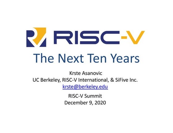 RISC-V Foundation Overview | PPT