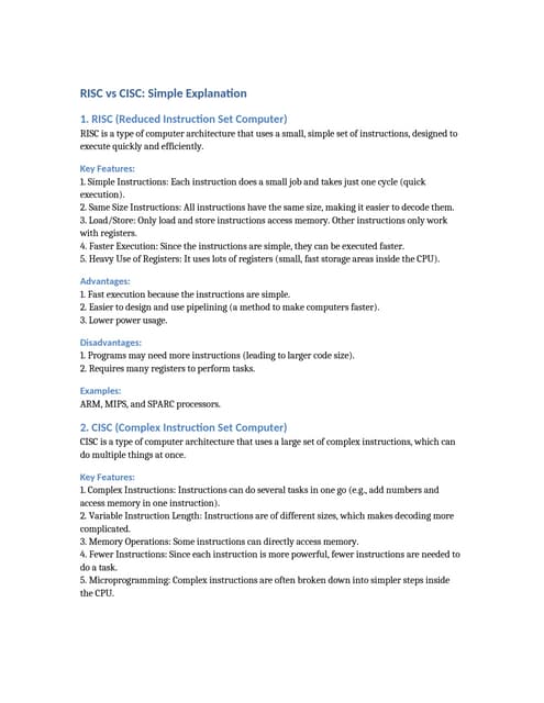 Difference Between Cisc And Risc Architecture Pdf
