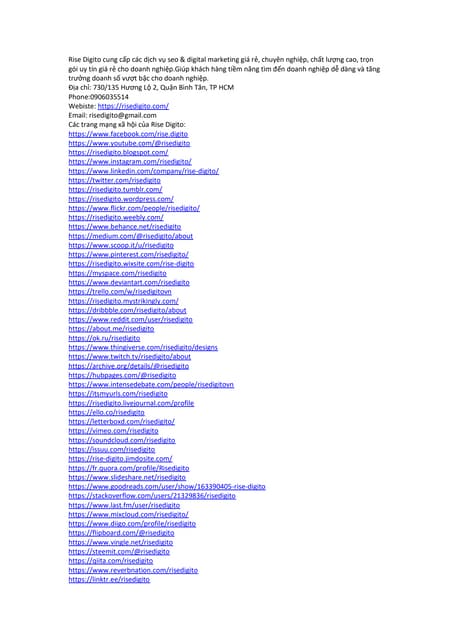 Rise Digito presentations