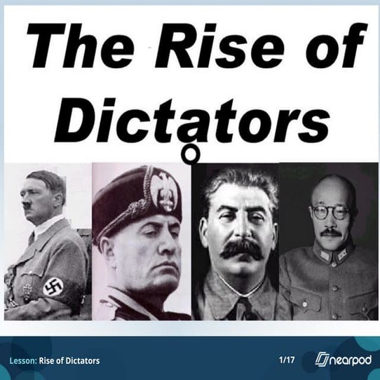 The Rise of Political Dictators During World War 2 | PPT