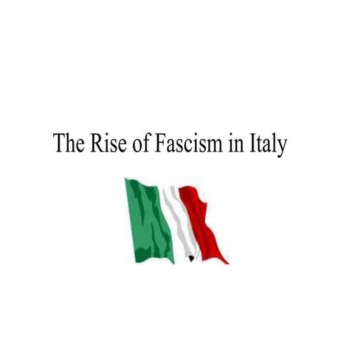 RISE OF FASCISM IN ITALY.pptxzsdedseesfese | PPTX