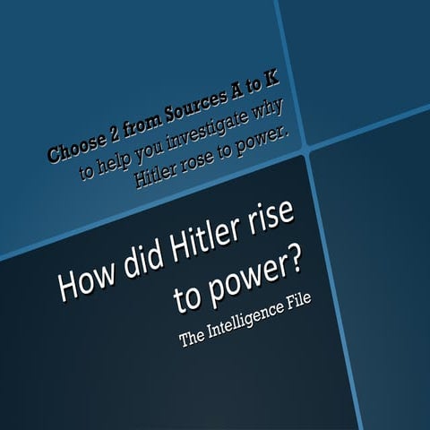 Rise of Hitler - intelligence file | PPT