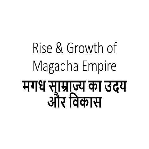 RISE OF MAGADH pre mauryan empire history | PDF