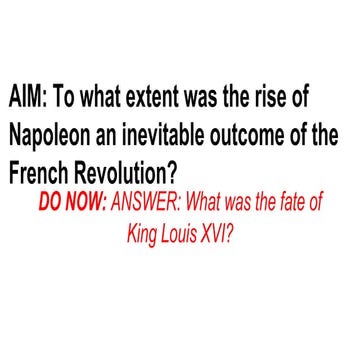 Rise of napoleon | PPTX | Politics