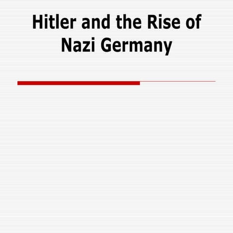 Rise of nazi germany and beginning of world | PPT