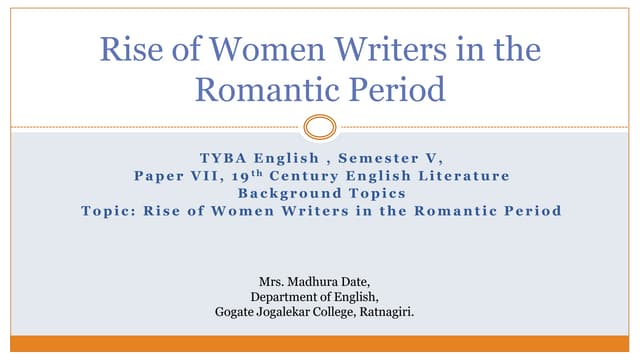 Age of sensibility | PPTX