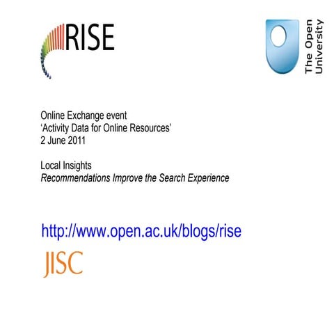 Rise presentation for jisc online mtg 2011 06-02 | PPT