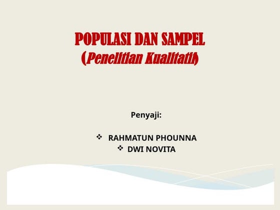 Power point penelitian survey | PPT