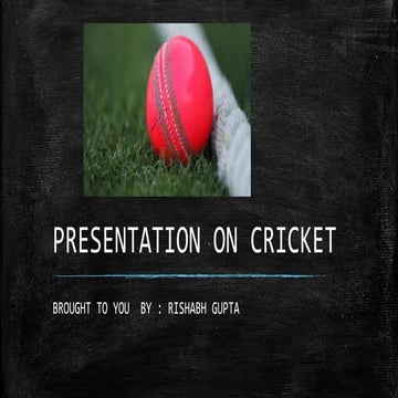 Maths in cricket | PPTX