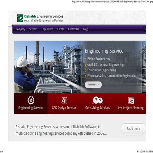 Rishabh Engineering Services New Look Ppt