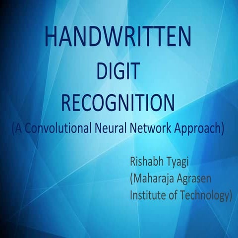 Handwritten Digit Recognitionconvolutional Neural Network Ppt Ppt 9757