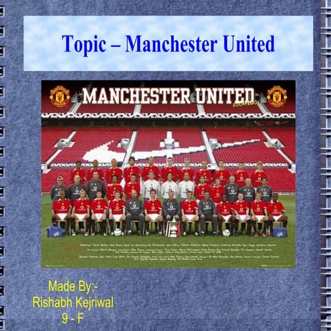 A presentation on Manchester United Football Club | PPTX