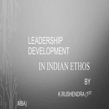 Leadership development in India ethos of business | PPTX