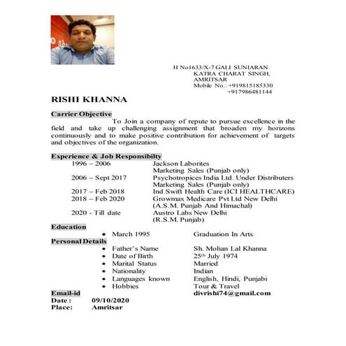 Rishi resume | DOCX