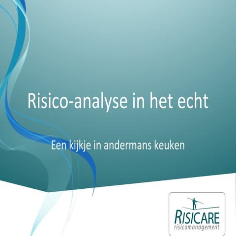 Risicoanalyse inspectiediensten risicare ppt | PPT