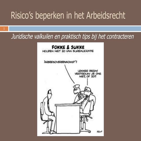Risico beperken in het arbeidsrecht | PDF