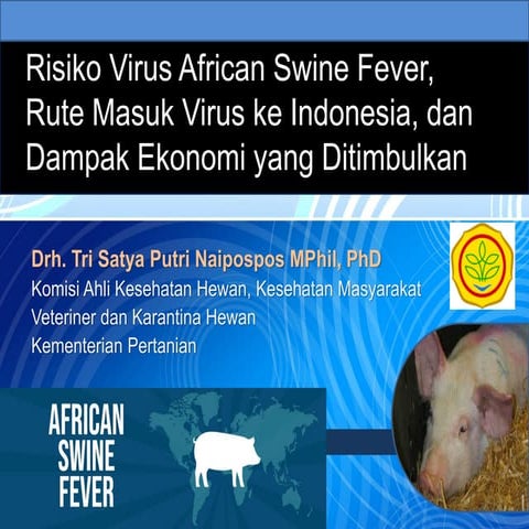 Risiko Virus ASF, Rute Masuknya dan Dampak Ekonomi - Kementan ...